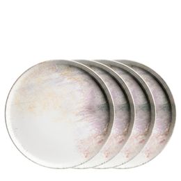 M&auml;ser M&auml;ser Speiseteller-Set, Steinzeug Aquarellia Wei&szlig;, Lila