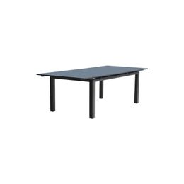 DCB GARDEN Ausziehbarer rechteckiger Gartentisch &ndash; Anthrazitgrau &ndash; Aluminium &ndash; 12 Personen &ndash; 240/300 x 100 cm &ndash; MIAMI &ndash; DCB GARDEN