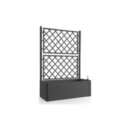 Stefanplast Stefanplast Natural Deluxe rechteckiger Blumenkasten mit Drahtgeflecht &ndash; 100 x 43 x H 142 cm &ndash; 90 + 6,5 l auf Lager &ndash; Anthrazit