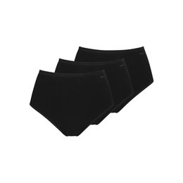 Taillenslip Mey "Superfine Organic", Damen, Gr. 40, schwarz, Single Jersey, Obermaterial: 92% Baumwolle, 8% Elasthan, bedruckt, unifarben, k&ouml;rpernah, Unterhosen Taillenslip, Nat&uuml;rliches Tragegef&uuml;hl