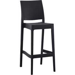 CLP Barhocker outdoor stapelbar Flamur, Gartenhocker f&uuml;r drau&szlig;en aus Kunststoff wetterfest UV-best&auml;ndig, Stapelhocker bis 150 kg belastbar