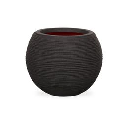 Capi Europe Capi Blumentopf Nature Rib rund 40 x 32 cm schwarz KBLR270 424217