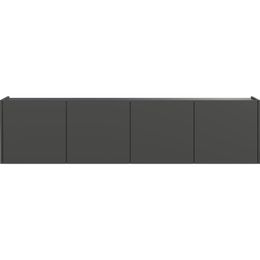 Germania Mehrzweckschrank 1018-547 GW-Piana, in Graphit, mit T&uuml;rd&auml;mpfung, 183 x 45 x 25 cm (BxHxT)