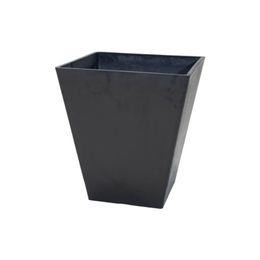 MEGA COLLECTIONS &Uuml;bertopf &ndash; MEGA KOLLEKTIONEN &ndash; Ecostone Quadratisch &ndash; 48 x 57 cm &ndash; Schwarz