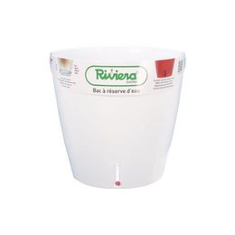 RIVIERA RIVIERA Wasserauffangschale &ndash; Rund &ndash; &Oslash; 36 x H 33 cm &ndash; Wei&szlig;