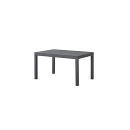 Calvi Rechteckiger, ausziehbarer Gartentisch f&uuml;r 6 bis 10 Personen &ndash; Aluminiumgestell &ndash; L 135&ndash;270 x T 90 x H 75 cm &ndash; Dunkelgrau