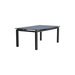 DCB GARDEN Ausziehbarer rechteckiger Gartentisch &ndash; Anthrazitgrau &ndash; Aluminium &ndash; 10 Personen &ndash; 180/240 x 100 cm &ndash; MIAMI &ndash; DCB GARDEN