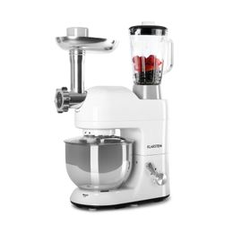 Klarstein Lucia K&uuml;chenmaschine 3-in-1 1800 W / 2,7 PS 5 Ltr Edelstahl BPA-frei Wei&szlig;