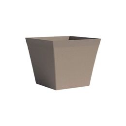 GARDEN ID Quadratischer Topf &ndash; GARDEN ID &ndash; Green Care Impact Taupe &ndash; 39 x 33 cm &ndash; 10 Jahre Garantie &ndash; 100 % recycelt &ndash; UV- und frostbest&auml;ndig