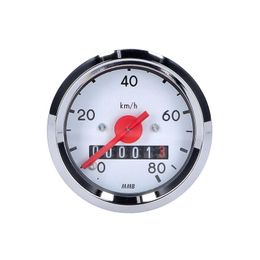 Tachometer 80km/h rund 48mm f&uuml;r Simson S50, S51, K51 Schwalbe