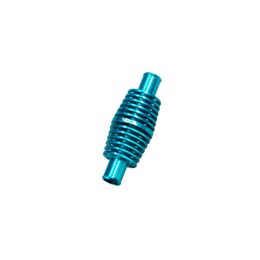 Durchlaufk&uuml;hler VOCA Aluminium t&uuml;rkis (40x106) 17mm Schlauchanschluss