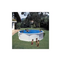 GRE GRE Runder Stahlpool &Oslash; 460 cm, H&ouml;he 120 cm - Wei&szlig;
