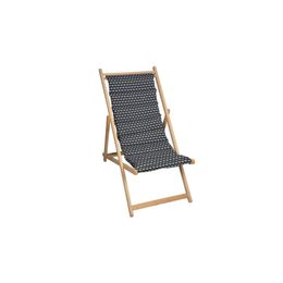 JARDIN PRIVE JARDIN PRIVE Gesteppter Liegestuhl Helsinki &ndash; Abnehmbarer Bezug &ndash; Schwarz-Wei&szlig;