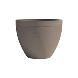GARDEN ID Blumentopf &ndash; GARDEN ID &ndash; Green Care Impact Taupe &ndash; 30 x 26 cm &ndash; 10 Jahre Garantie &ndash; 100 % recycelt &ndash; UV- und frostbest&auml;ndig