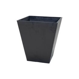 MEGA COLLECTIONS &Uuml;bertopf &ndash; MEGA KOLLEKTIONEN &ndash; Ecostone Quadratisch &ndash; 41 x 45 cm &ndash; Schwarz