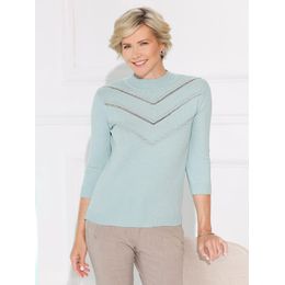 Stehkragenpullover CLASSIC "Stehkragen-Pullover", Damen, Gr. 38, kalkmint, 50% Viskose, 28% Polyester, 22% Polyamid, unifarben, Pullover Stehkragenpullover