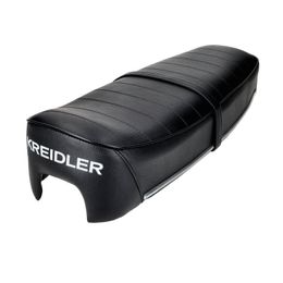 Sitzbank 630x240mm mit Werkzeugfach&ouml;ffnung und Aluleisten schwarz f&uuml;r Kreidler Florett K54 RS