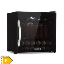 Klarstein Beersafe L Onyx K&uuml;hlschrank 47 Liter 2 B&ouml;den Panoramaglast&uuml;r. 47 Liter