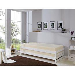 Ticaa Ticaa Massivholz Stapelliege, Stapelbett, Einzelbett, G&auml;stebett Kiefer 90x200