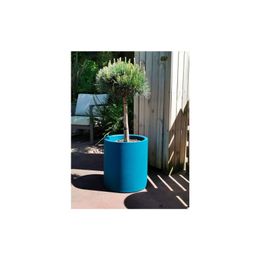 RIVIERA RIVIERA GRANIT runder Blumenkasten &ndash; Kunststoff &ndash; Durchmesser 50 cm &ndash; Blau