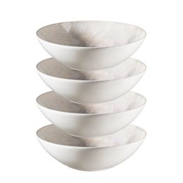 M&auml;ser M&auml;ser Sch&uuml;ssel-Set, Steinzeug Aquarellia Wei&szlig;, Lila