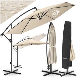 TecTake&reg; Ampelschirm, 3,5 x 3,5 m, 360&deg; drehbar, Kurbelmechanismus, inkl. Schutzh&uuml;lle