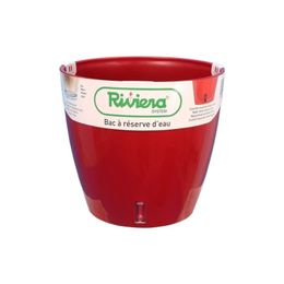 RIVIERA RIVIERA Tank mit Wasserreservoir &ndash; Rund &ndash; &Oslash; 36 x H 33 cm &ndash; Rot
