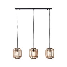 Brilliant Lampe Woodrow Pendelleuchte 3flg hellbraun 3x A60, E27, 60W, geeignet f&uuml;r Normallampen (nicht enthalten) Kabel k&uuml;rzbar