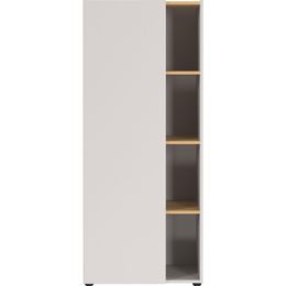 Germania Aktenschrank 2233-605 GW-Adrano, in Kaschmir/Navarra-Eiche-Nb., grifflose Optik, 61 x 145 x 34 cm (BxHxT)