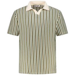 Jack & Jones Herren Gro&szlig;e Gr&ouml;&szlig;en | Jack&Jones Strick-Poloshirt mit Muster Farbe gr&uuml;n Gr&ouml;&szlig;e: 4XL