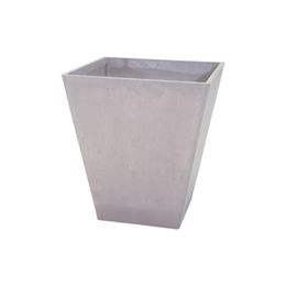 MEGA COLLECTIONS Topf &ndash; MEGA KOLLEKTIONEN &ndash; Ecostone Quadratisch &ndash; 41 x 45 cm &ndash; Taupe