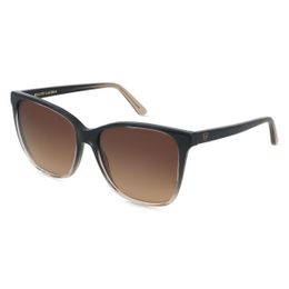 Polo Ralph Lauren RL8201 | Damen-Sonnenbrille | Fassung: Vollrand, Quadratisch, Acetat, Schwarz Beige | Glasfarbe: Braun Verlaufend