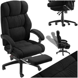 TecTake&reg; B&uuml;rostuhl, dicke Polsterung mit weichem Velours, ergonomische Form, Belastbarkeit 120 kg