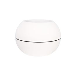 RIVIERA RIVIERA GRANIT BOULE runder Blumenkasten - Kunststoff - Durchmesser 40 cm - Wei&szlig;