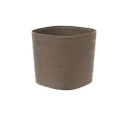 GARDEN ID Topf mit Wasserreservoir - GARDEN ID Respect - Taupe 30 x 30 cm - 100% Haushaltsabfall - 100% recycelbar - Strukturierte Oberfl&auml;che.