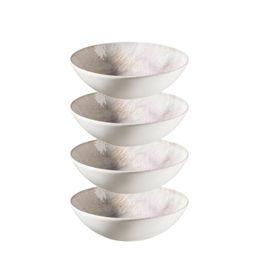 M&auml;ser M&auml;ser Sch&uuml;ssel-Set, Steinzeug Aquarellia Wei&szlig;, Lila