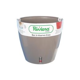 RIVIERA RIVIERA Wasserauffangschale &ndash; Rund &ndash; &Oslash; 36 x H 33 cm &ndash; Taupe