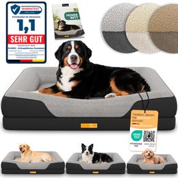 ELONEO Orthop&auml;disches Hundebett, Schwarz - Gr&ouml;&szlig;e XL