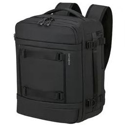 Reiserucksack Samsonite, Gr. B/H/T: 30cm x 40cm x 20cm, schwarz, Polyester, Rucks&auml;cke Reiserucksack, wasserabweisend
