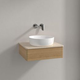 Villeroy & Boch Villeroy und Boch Antao Waschtisch-Unterschrank K07013HN 60x19x50cm, Waschbeckenplattenfarbe botticino, honey oak
