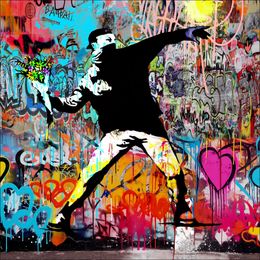 Pro Art Glasbild GRAFFITI PROTEST