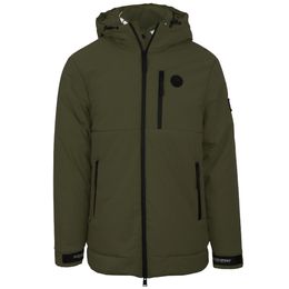 Plein Sport gepolsterte kleine kreisf&ouml;rmige Logo gebrandmarkt gr&uuml;ne Jacke