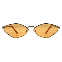 Miu Miu Oval Womens Gold Licht Orange Silber Spiegel MU 56ZS