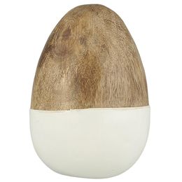 IB Laursen Osterei aus Mangoholz stehend H7,5 x &Oslash;5,5 cm, weiss skandinavische Deko Online Shop
