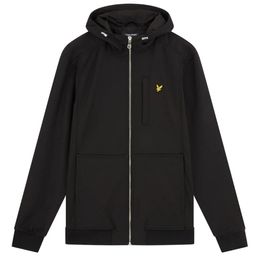 Lyle & Scott Tiefschwarze Softshelljacke mit Lyle & Scott-Logo