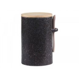 Chic Antique Beh&auml;lter mit Deckel und L&ouml;ffel H15,5/L12/B10,5 cm, kohle skandinavische Deko Online Shop
