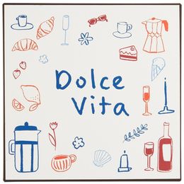 IB Laursen Metallschild Dolce Vita 18 x 18 cm skandinavische Deko Online Shop
