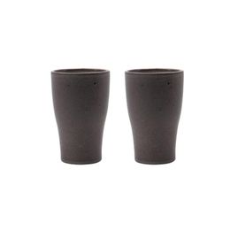 house doctor 2er Set Thermobecher Liss &Oslash;9 x H14 cm, dunkelgrau skandinavische Deko Online Shop