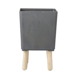 Bloomingville Blumentopf Sinda L29 x B29 x H46cm, grau skandinavische Deko Online Shop