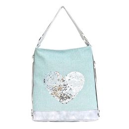 byRoom Rucksack mit Pailletten 35 x 35 x 12cm, blau skandinavische Deko Online Shop